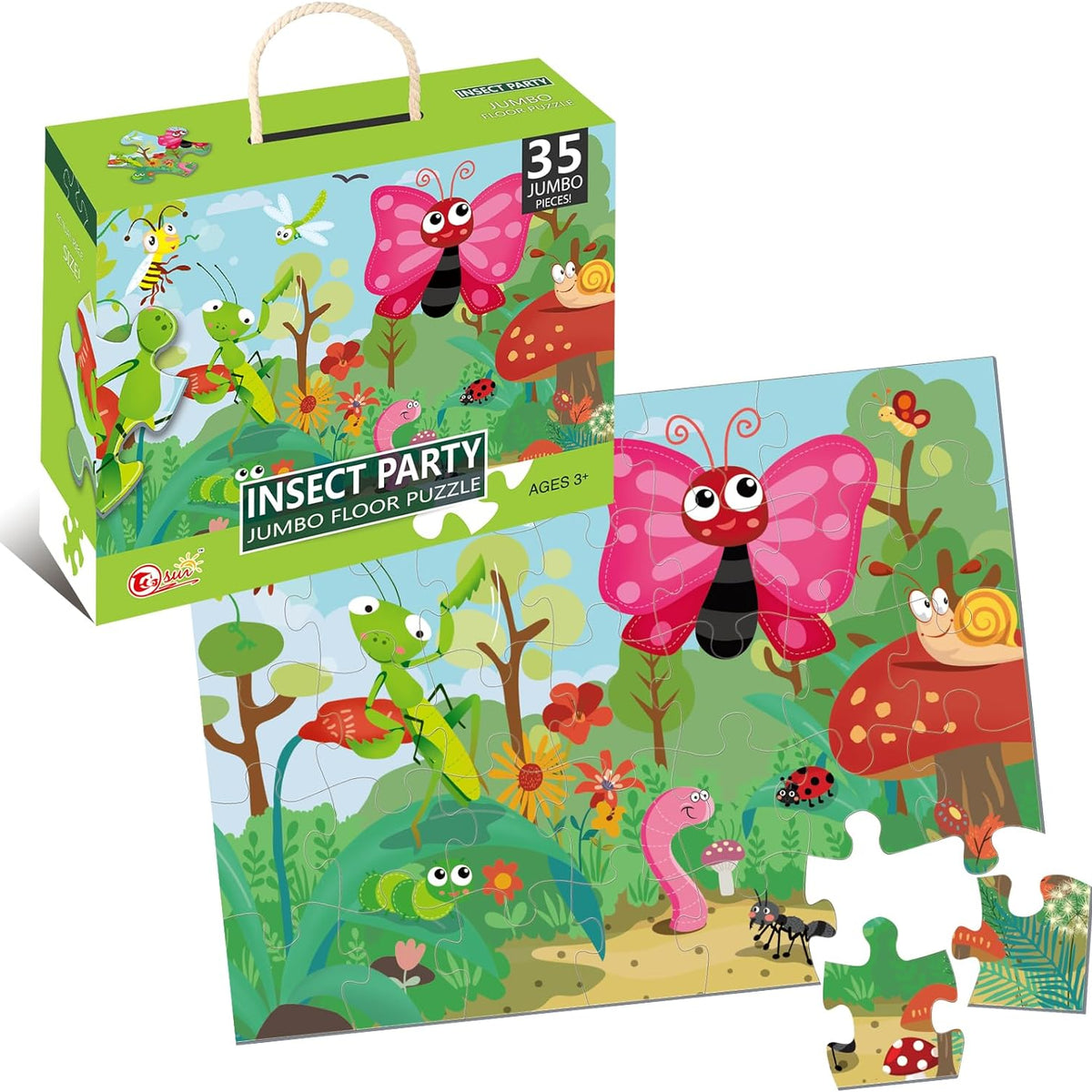 Insect Party Jumbo 35-piece Floor Puzzle – Toys R Us Australia