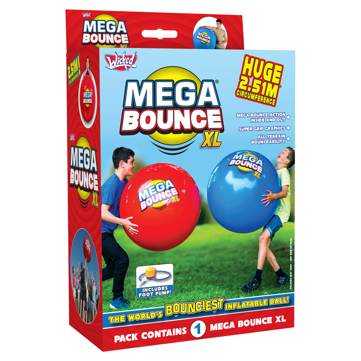 Wicked Mega Bounce XL 2.5m Circum with Inflation Pump – Toys R Us Australia