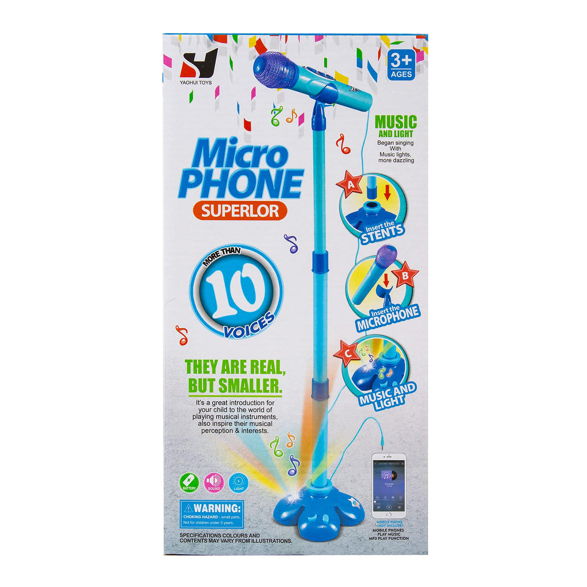 Adjustable Karaoke Microphone Toy - Blue – Toys R Us Australia