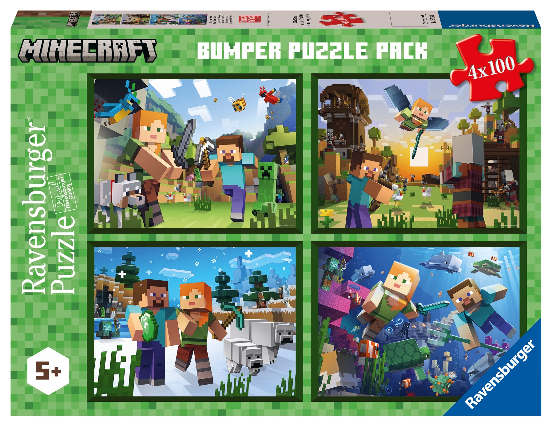 Ravensburger Minecraft Bumper Pack 4x100p – Toys"R"Us Australia